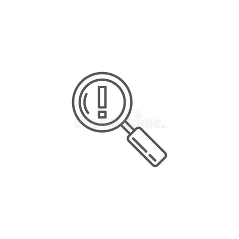 Problem Search Vector Icon Symbol Find Error Isolated On White Background Stock Vector