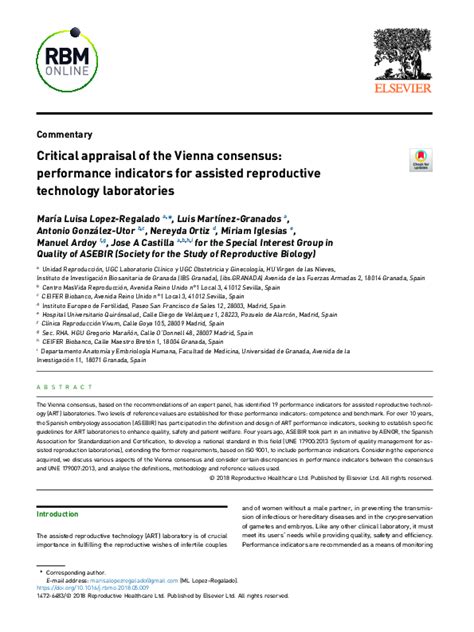 Pdf Critical Appraisal Of The Vienna Consensus Performance