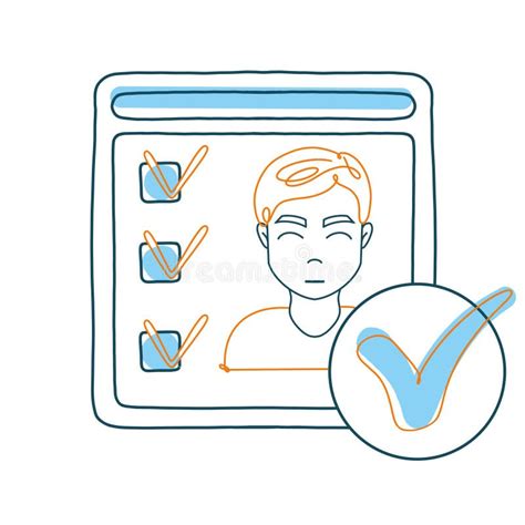 Personal Card Confirmation Of User Registration Doodle Stock