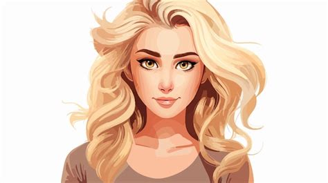 Cartoon Blond Woman Vector Illustration Premium Ai Generated Vector