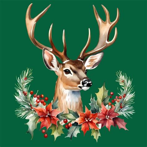 Premium Vector Cute Deer Merry Christmas