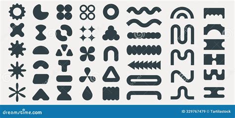 Modern Geometric Shapes Minimalist Abstract Figures Brutalist 3d