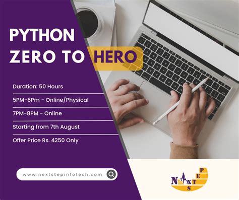 why learn python nextstep infotech training center