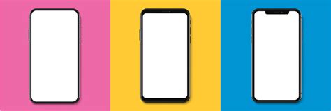 현실적인 전화 모형 스마트 폰 빈 화면 전화 모형 인포그래픽 또는 프레젠테이션 Ui 디자인 인터페이스를 위한 템플릿입니다 빈 디스플레이가 있는 핸드폰 프레임 0명에 대한