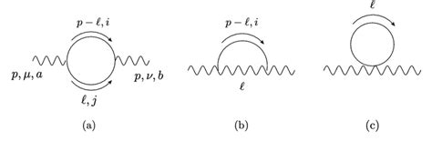 Feynman Diagrams For The Self Energy Of The Gauge Bosons From The