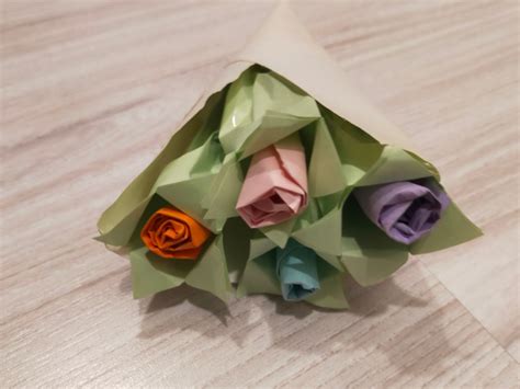 Mini Diy Paper Flower Bouquet Hobbies And Toys Stationery And Craft