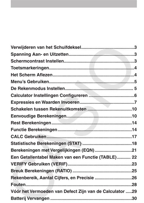 Casio FX B Handleiding Pagina S