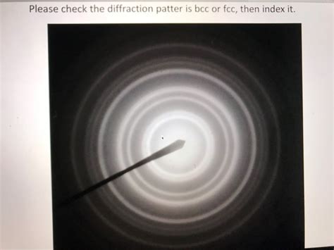 Please Check The Diffraction Patter Is Bcc Or Fcc