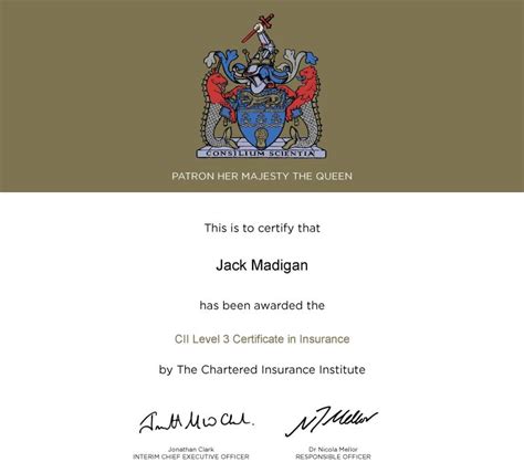 Jack Madigan Cert Cii On Linkedin I Have Been Awarded The Cii Level 3