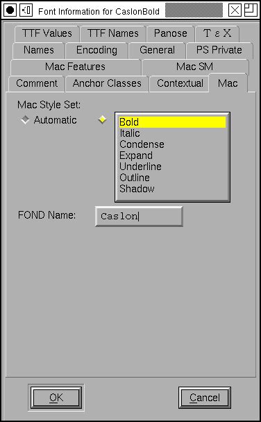 Font Info — Fontforge 20220308 Documentation