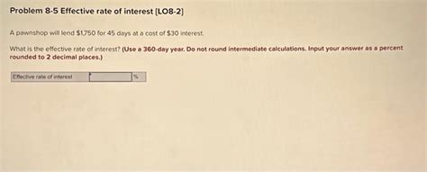 solved problem 8 5 effective rate of interest [lo8 2] a