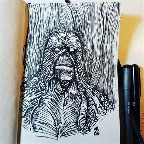 Swamp Thing Sketch By Anad Sketchbook Drawing Sketch Book Sketches