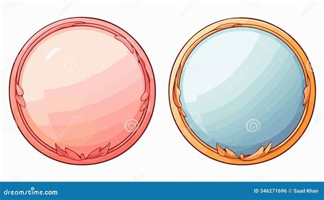 Round Circular Mirror Drawing Vector Cartoon Stock Illustration Illustration Of Drawing