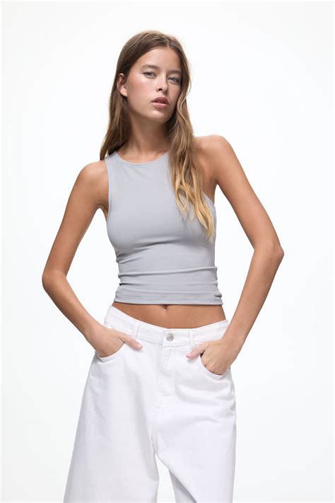Basic Polyamide Tank Top Pullandbear
