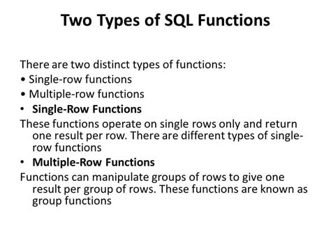 Cu Les Son Los Dos Tipos De Funciones Sql Adcod
