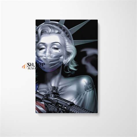 Marilyn Monroe Liberty Wall Art Canvas Sharpwallarts
