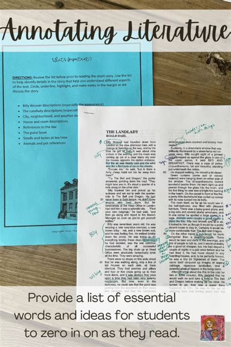 How To Annotate Short Stories High School Literature Literature
