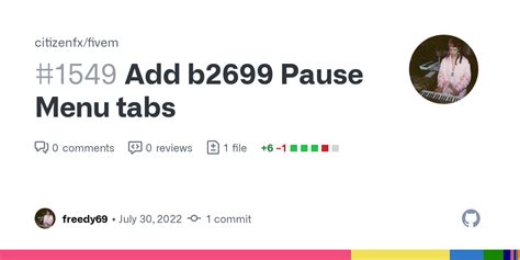 Add B Pause Menu Tabs By Freedy Pull Request Citizenfx Fivem GitHub