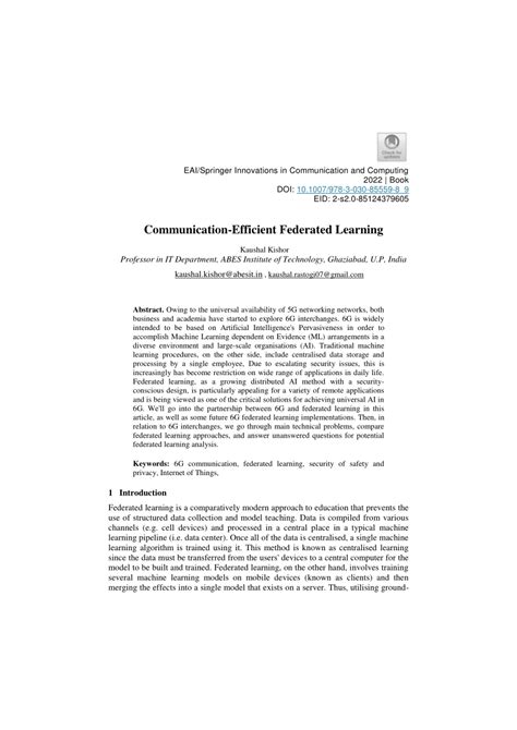 Pdf Communication Efficient Federated Learning