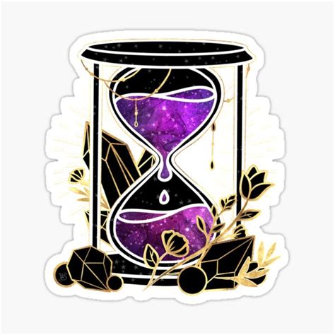 Mystical Hourglass Sticker For Sale By Heysoleilart Redbubble