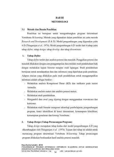 BAB III METODOLOGI 3 1 Metode Dan Desain Penelitian Tahap Define Tahap