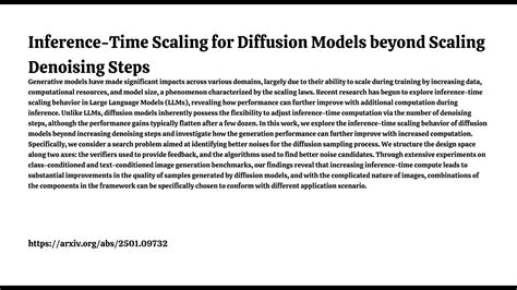 Inference Time Scaling For Diffusion Models Beyond Scaling Denoising