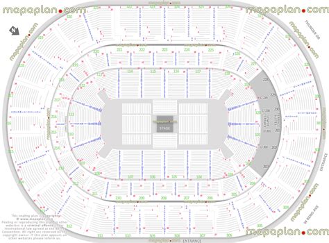 Oklahoma City Paycom Center Arena Seating Chart Concert Stage In The Round Printable Virtual