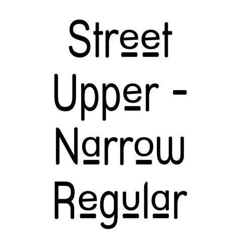 Street Upper Narrow Regular Font Free Fonts On Creazilla Creazilla