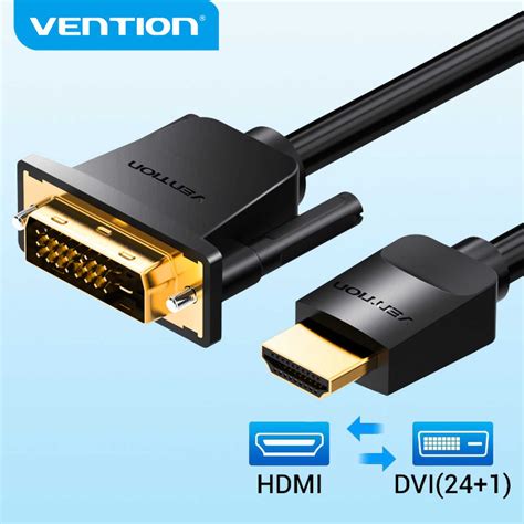 Vention Hdmi To Dvi Cable Bi Directional Dvi D 241 Male Support 1080p