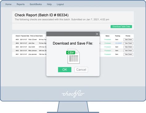 advanced tracking and reporting check printing and mailing service checkflo
