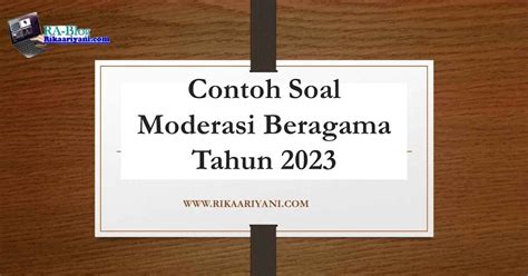 Contoh Soal Moderasi Beragama PPPK Tahun Beserta Jawaban