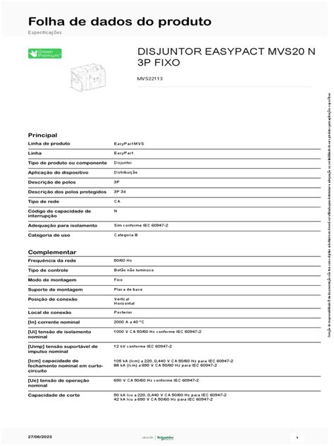Disjuntores Easypact Mvs Mvs22113 Download Grátis Pdf Engenharia Elétrica Eletricidade