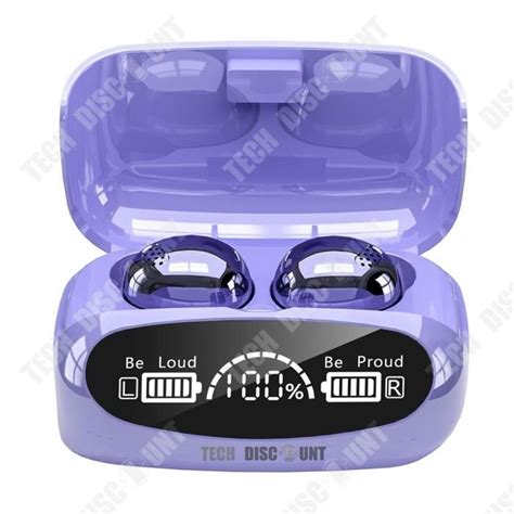 TD Casque Bluetooth sans fil Bluetooth 5 1 Écran numérique intelligent