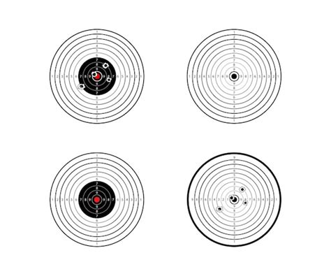 Premium Vector Target Shooting With Red Centre Shooting Target Vector