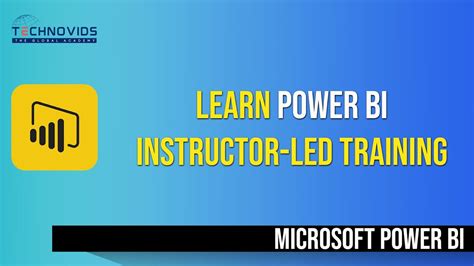Learn Power Bi Instructor Led Training Powerbi Demo Technovids Youtube