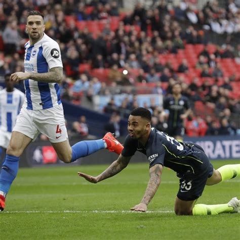 Gabriel Jesus Early Goal Powers Manchester City Past Brighton To Fa