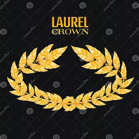 Laurel Crown Grekisk Krans Med Guld Sidor Också Vektor För