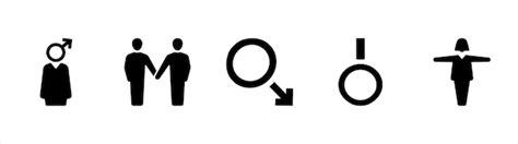 Premium Vector A Set Of 5 Gender Icons Such As Male Gender Bisexual