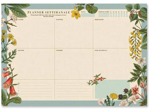 Planificador Semanal ERIK EDITORES Planificador Semanal Botanical Italiano A Worten Pt