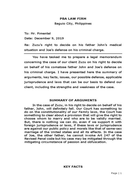 Example Same Sex Marriage Legal Memo Pdf Public Policy Doctrine