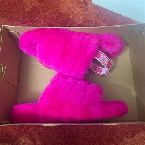 Ugg Shoes Ugg Fluff Yeah Slide Slippers In Hot Pink Poshmark