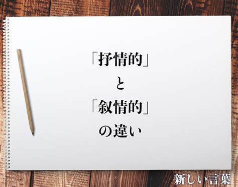 抒情的と叙情的の違いとは分かりやすく解釈 新しい言葉
