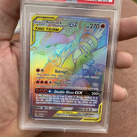 Reshiram And Charizard Gx 217214 Secret Rainbow Unbroken Bonds Pokemon