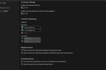 Fix Realtek Audio Console Connector Retasking Failed