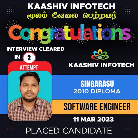 Venkatesan Jayakantham On Linkedin Congrats 🤝💐👏🏻 Singarasu Job