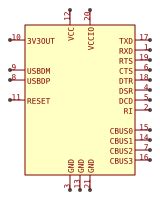 Interface USB FT XQ Resources EasyEDA