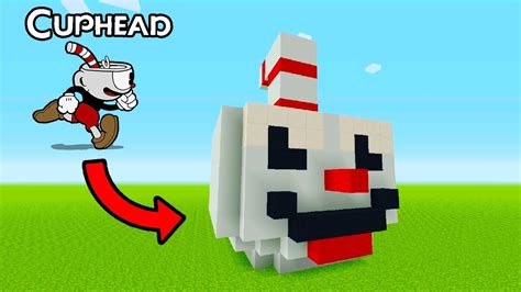 Cuphead Minecraft Pixel Art Speed Build Youtube Images
