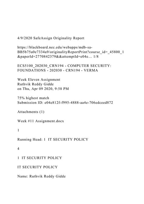 492020 Safeassign Originality Reportblackboardn Docx