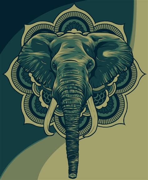 Premium Vector Vector Illustration Of Head African Elephant