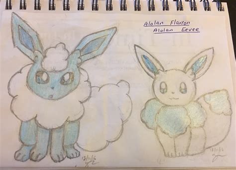 Alolan Eevee And Flareon By Animes Dark Dragon On Deviantart